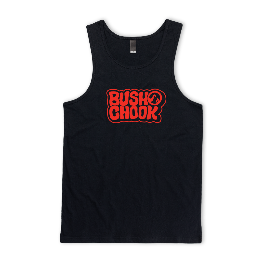 Laxed Logo Singlet Black – Bush Chook